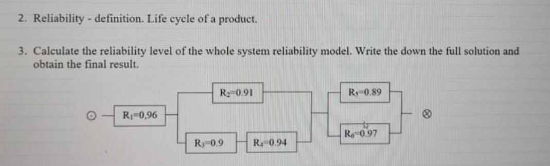 Solved 2. Reliability - definition. Life cycle of a product. | Chegg.com