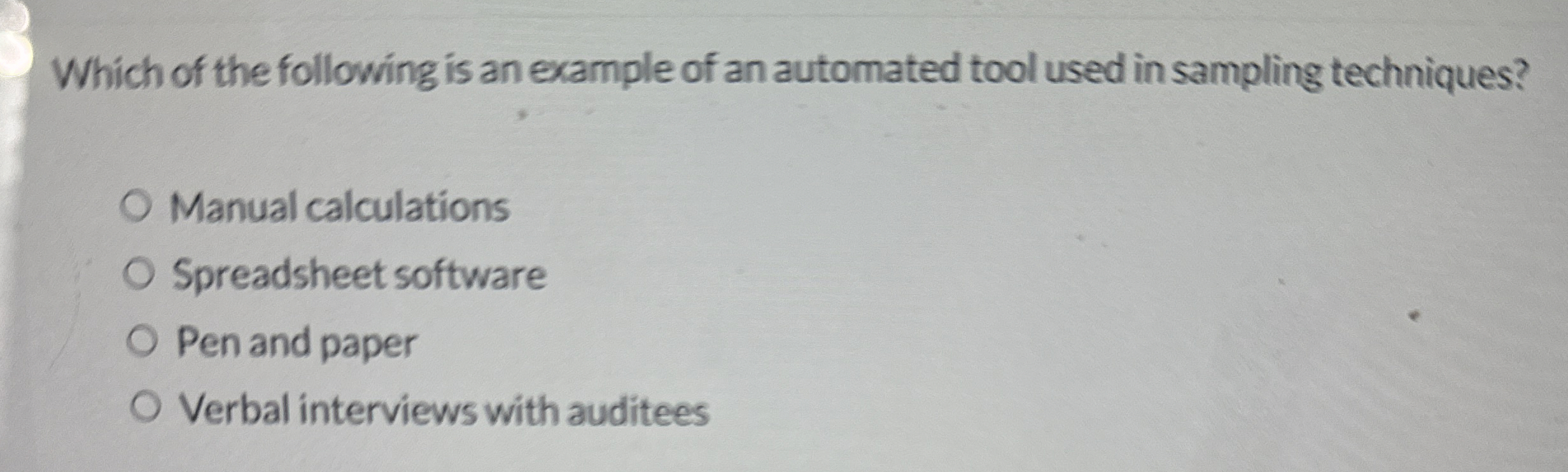 Solved Which of the following is an example of an automated | Chegg.com