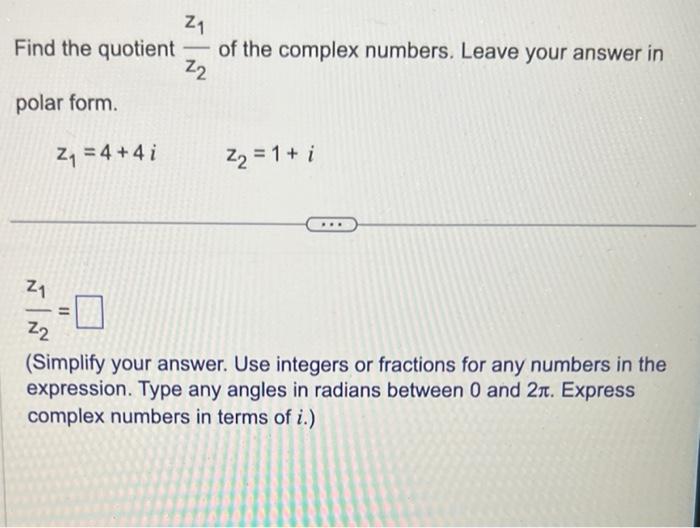 Solved Plot the complex number. Then write the complex | Chegg.com