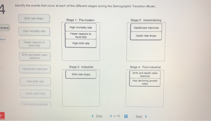 Solved A Identify the events that occur at each of the | Chegg.com