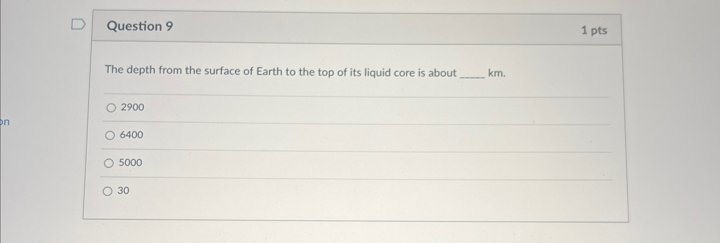 Solved Question 91 ﻿ptsThe depth from the surface of Earth | Chegg.com