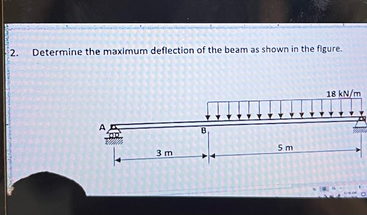 Solved Determine the maximum deflection of the beam as shown | Chegg.com