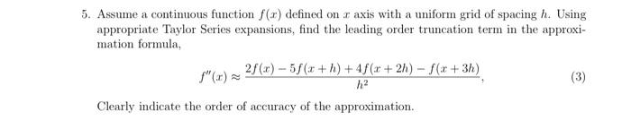 Solved Assume a continuous function f(x) defined on x axis | Chegg.com