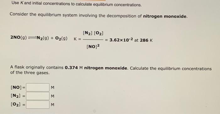 Solved Use K and initial concentrations to calculate | Chegg.com