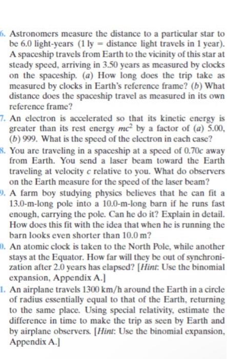 Solved 6. Astronomers measure the distance to a particular | Chegg.com