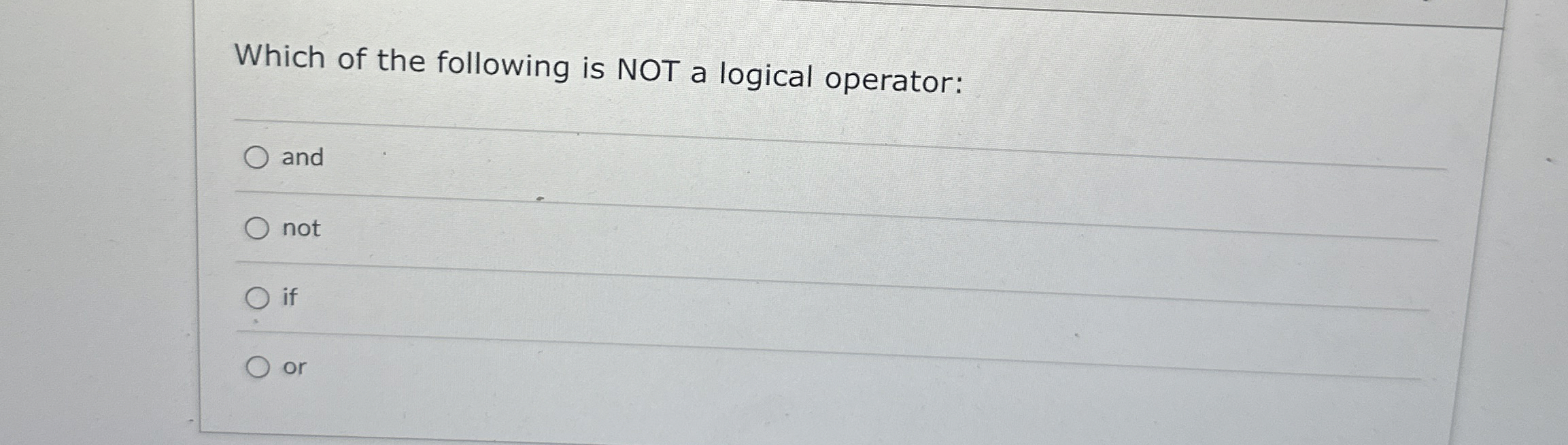 Solved Which of the following is NOT a logical | Chegg.com