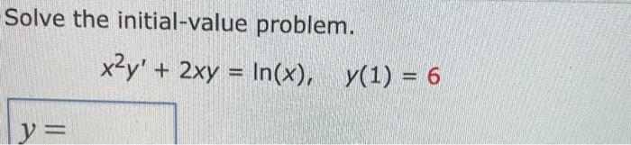 Solved Solve the initial-value problem. | Chegg.com
