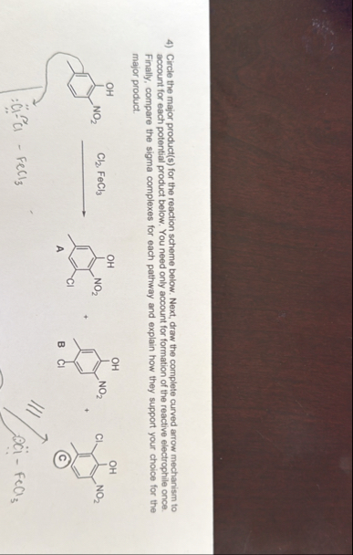 Circle the major product(s) ﻿for the reaction scheme | Chegg.com