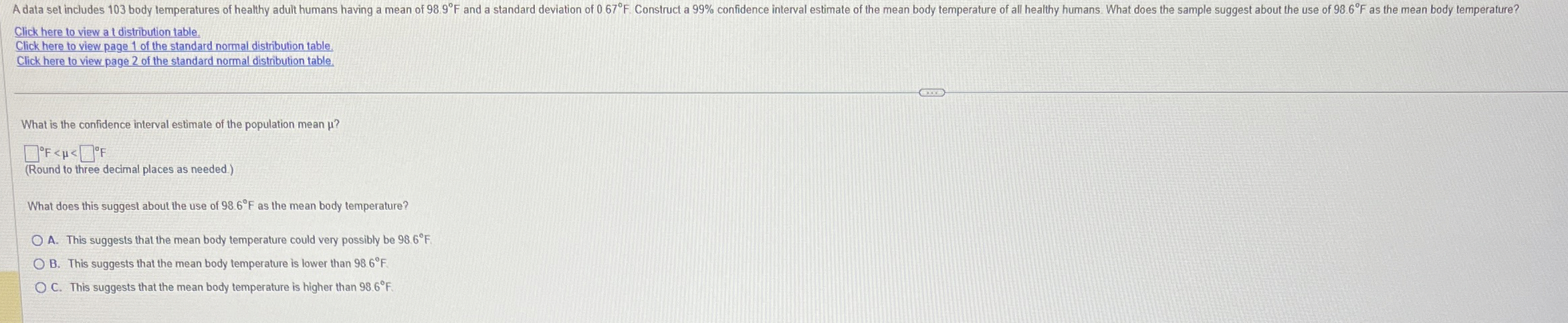 Solved Click here to view a t distribution table.Click here | Chegg.com