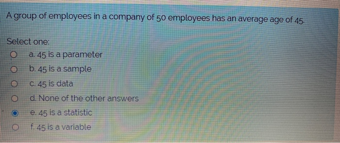 Solved A group of employees in a company of 50 employees has | Chegg.com