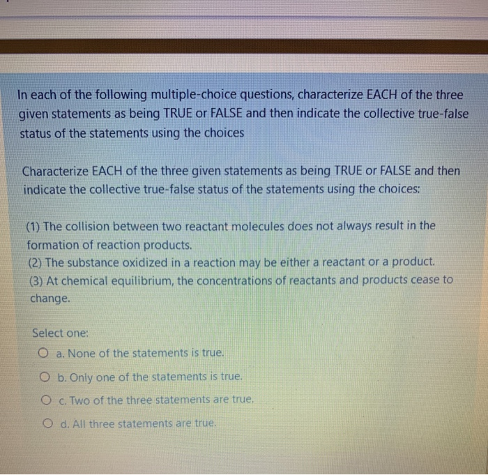 Solved In each of the following multiple-choice questions, | Chegg.com