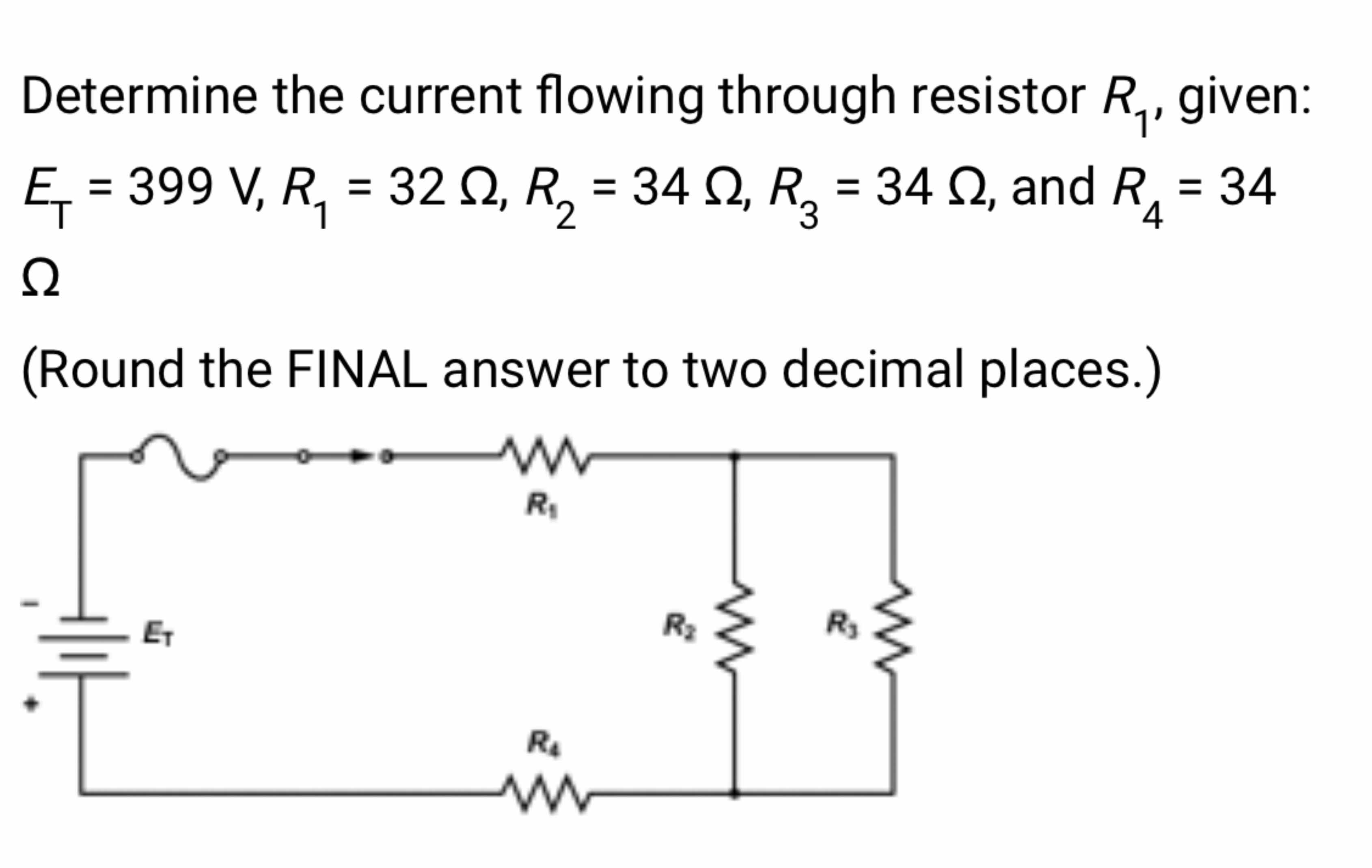 Solved Determine The Current Flowing Through Resistor R1