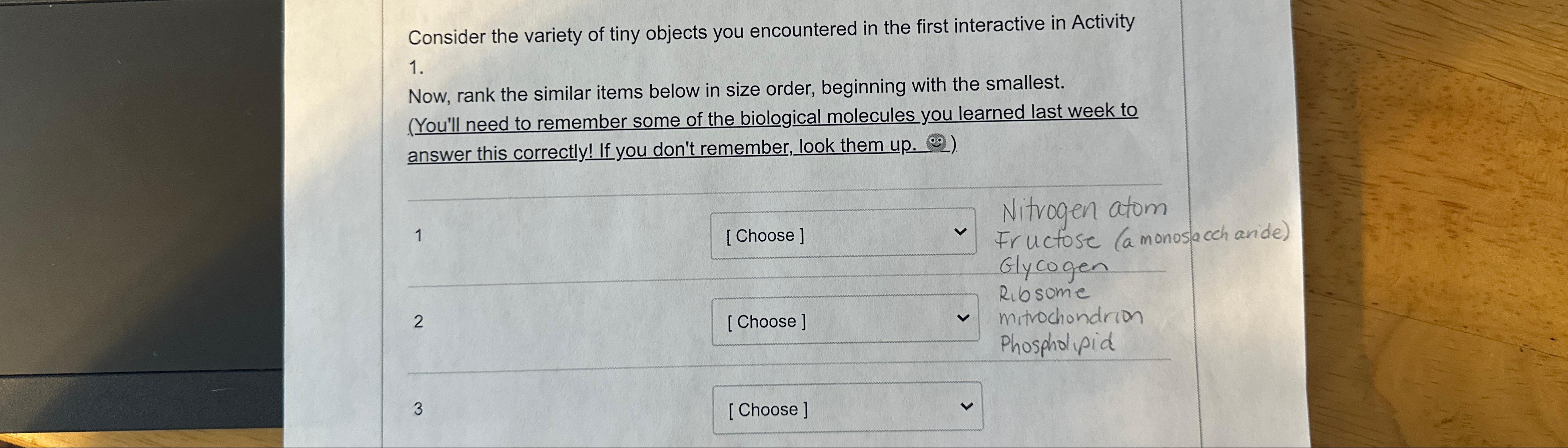 Solved Consider the variety of tiny objects you encountered | Chegg.com