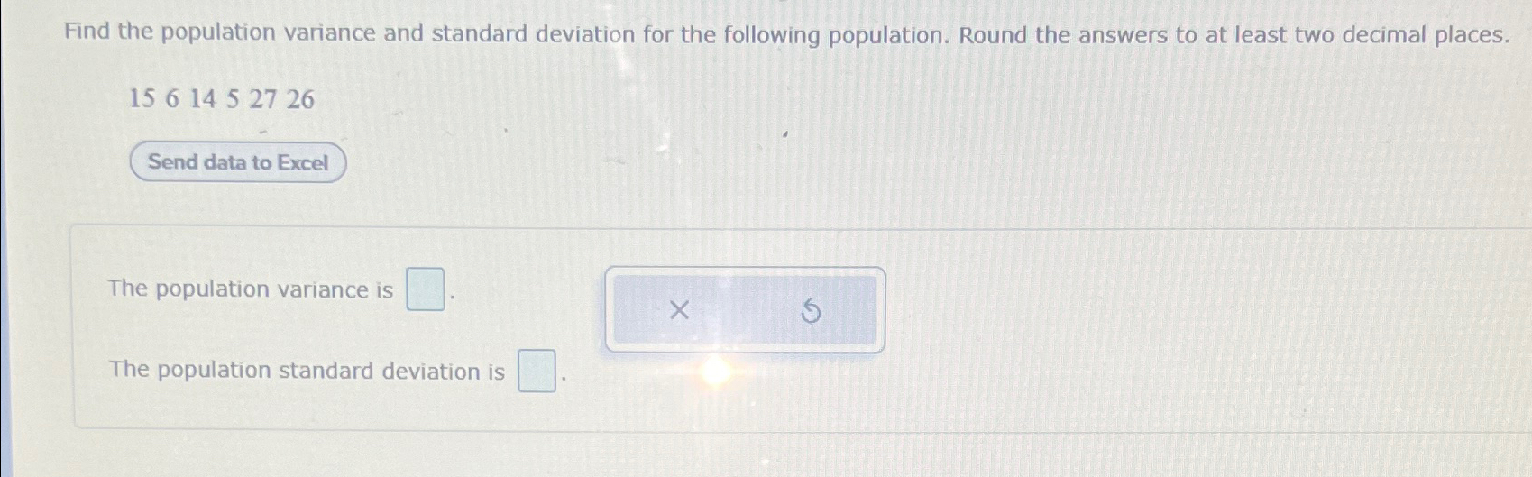Solved Find the population variance and standard deviation | Chegg.com