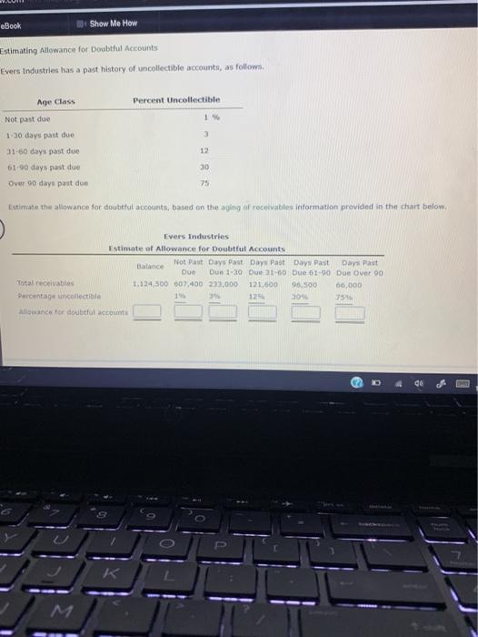 Solved eBook ne Show Me How Estimating Allowance for | Chegg.com