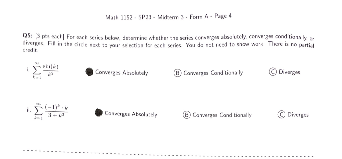 Solved by an EXPERT Q2: Multiple Choice [4 ﻿pts] ﻿Fill in the circle next | Chegg.com