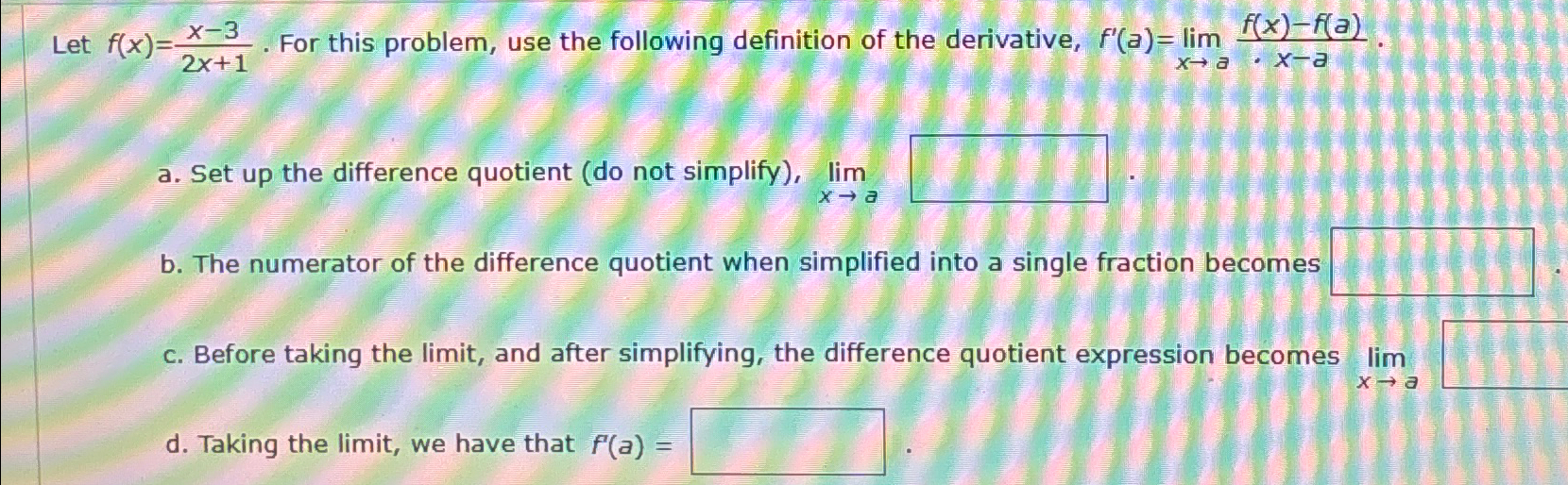 Solved Let f(x)=x-32x+1. ﻿For this problem, use the | Chegg.com