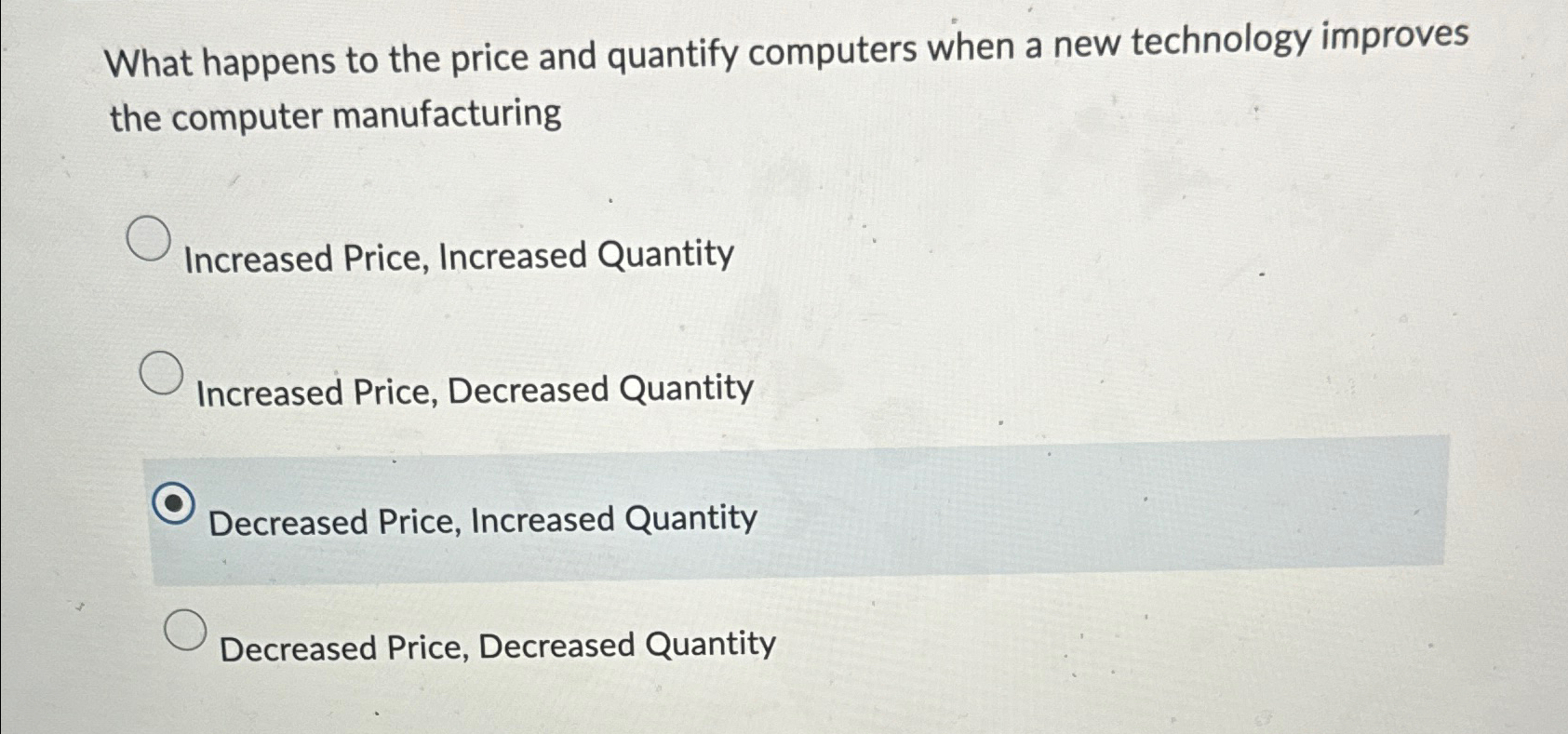 Solved What happens to the price and quantify computers when | Chegg.com