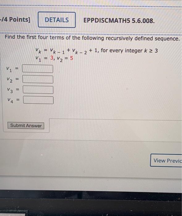 Solved -14 Points] DETAILS EPPDISCMATH5 5.6.008. Find the | Chegg.com