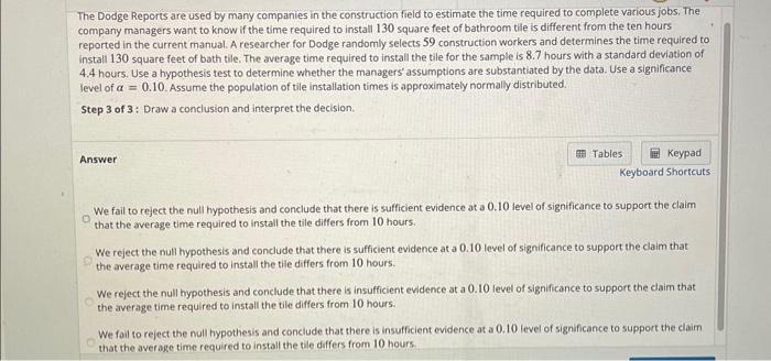 Solved The Dodge Reports are used by many companies in the | Chegg.com