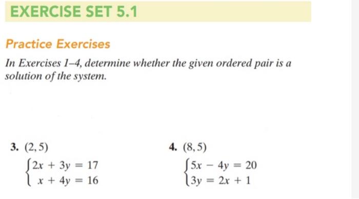 Solved In Exercises 1-4, determine whether the given ordered | Chegg.com