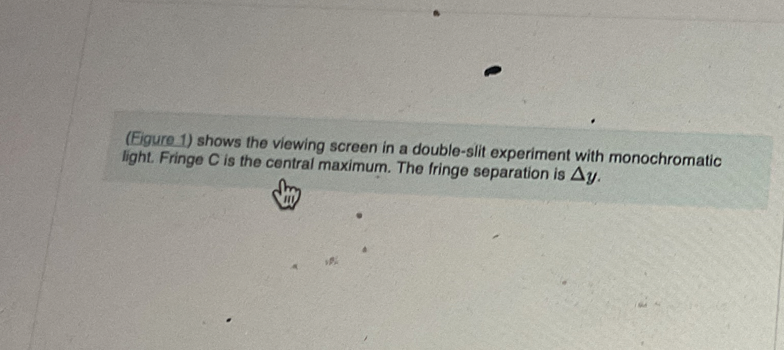 Solved (Figure 1) ﻿shows the viewing screen in a double-slit | Chegg.com