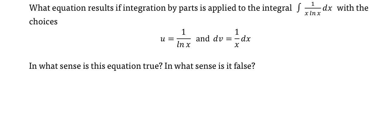 Solved What equation results if integration by parts is | Chegg.com