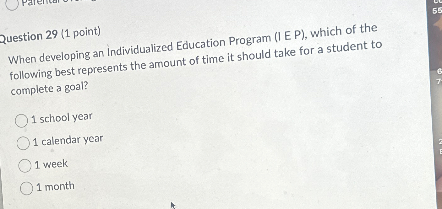 Solved Question 29 (1 ﻿point)When developing an | Chegg.com