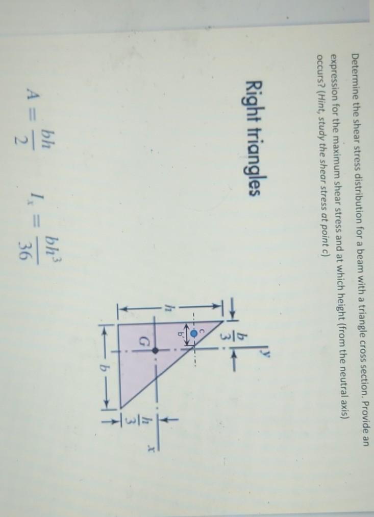 Solved Determine the shear stress distribution for a beam | Chegg.com