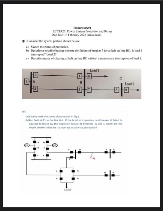 Solved Homework#1 ECCE427: Power System Protection and | Chegg.com