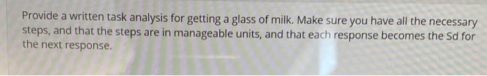 Solved is a stimulus-response chain? is it important to | Chegg.com