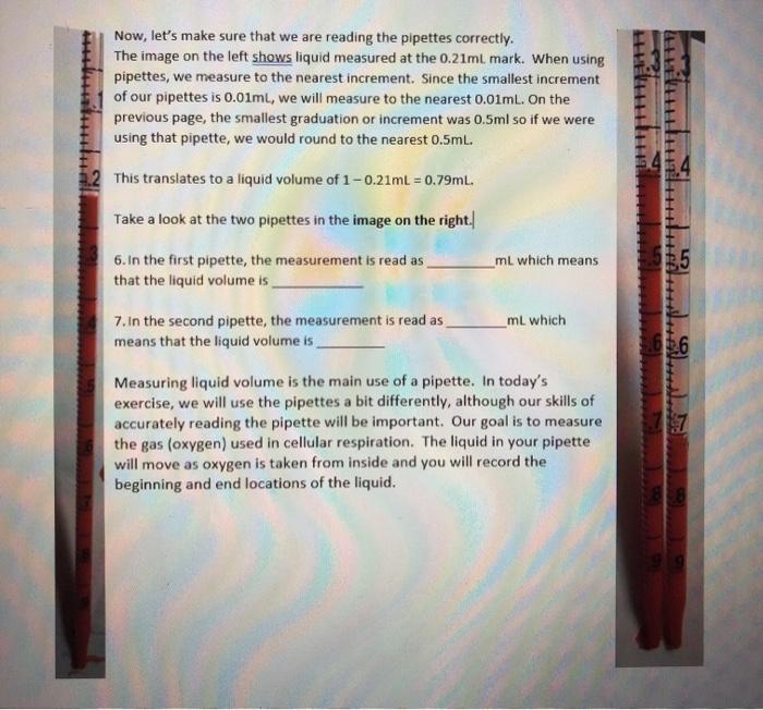 Solved Now, let's make sure that we are reading the pipettes | Chegg.com