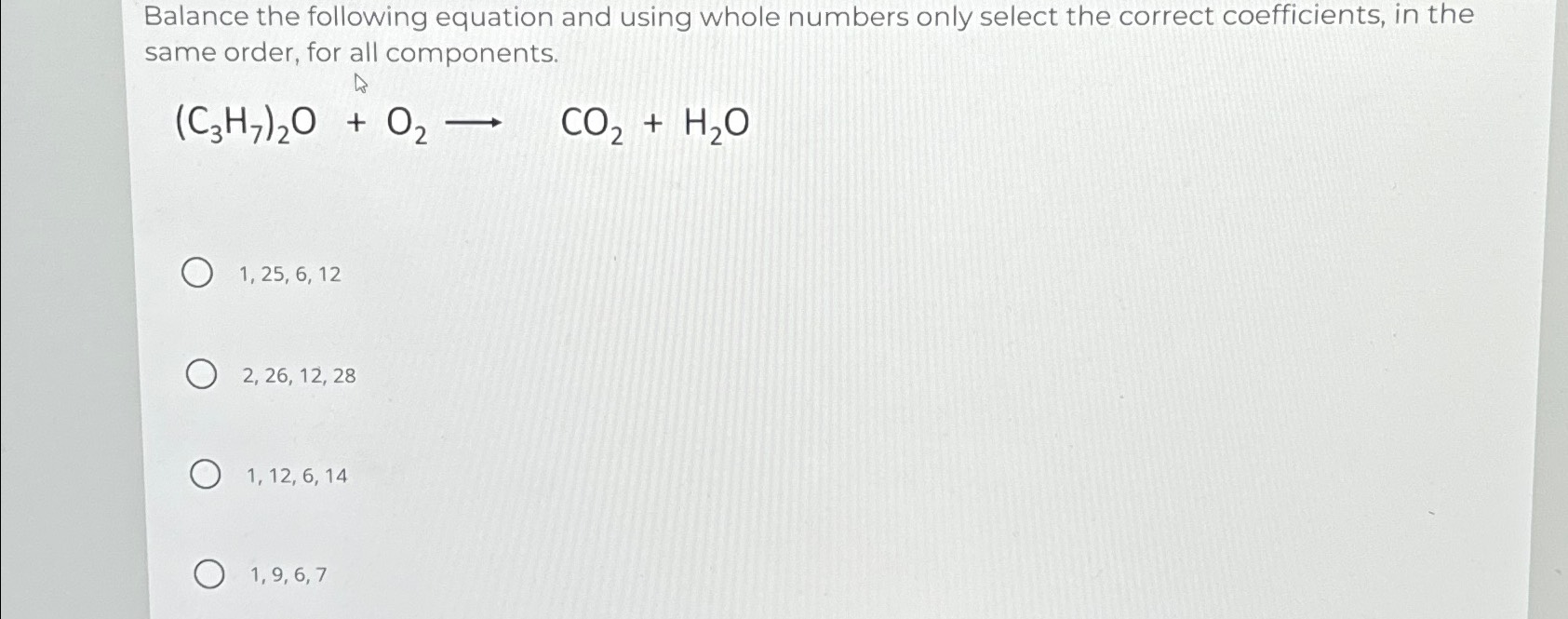 Solved Balance the following equation and using whole | Chegg.com