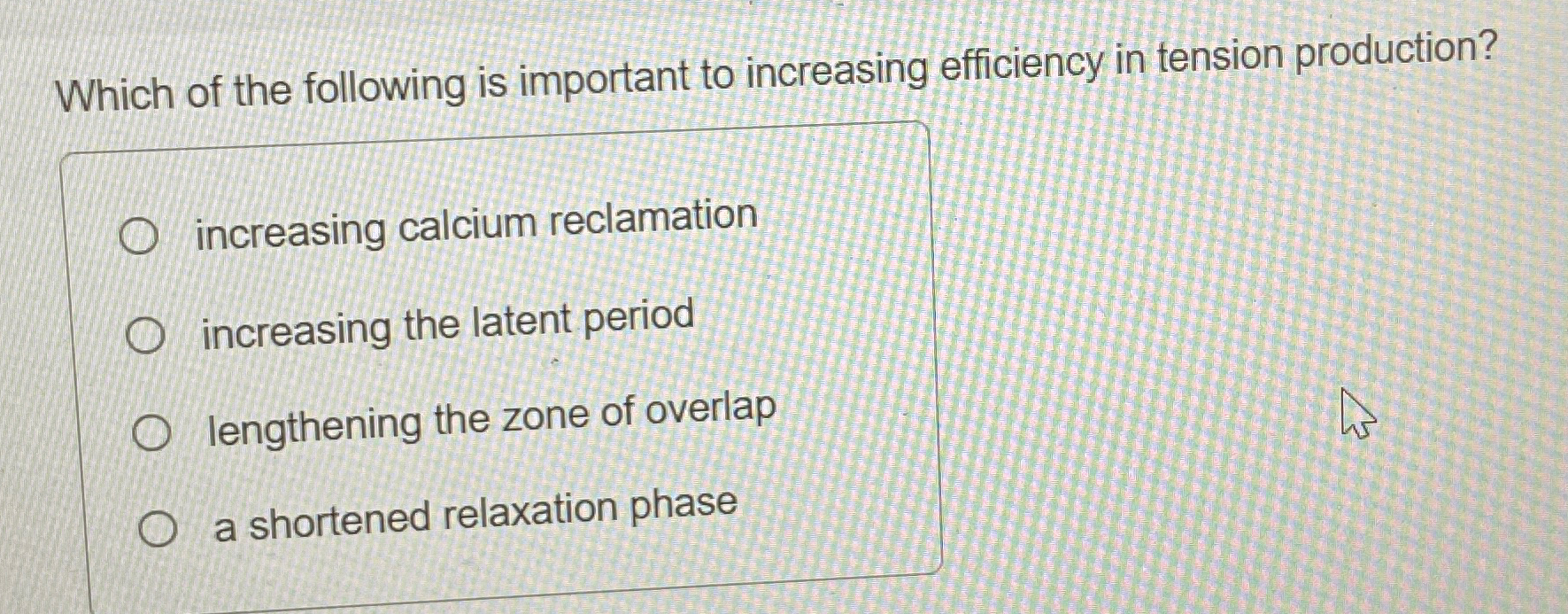 Solved Which of the following is important to increasing | Chegg.com