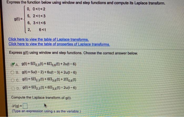 Solved Express the function below using window and step | Chegg.com