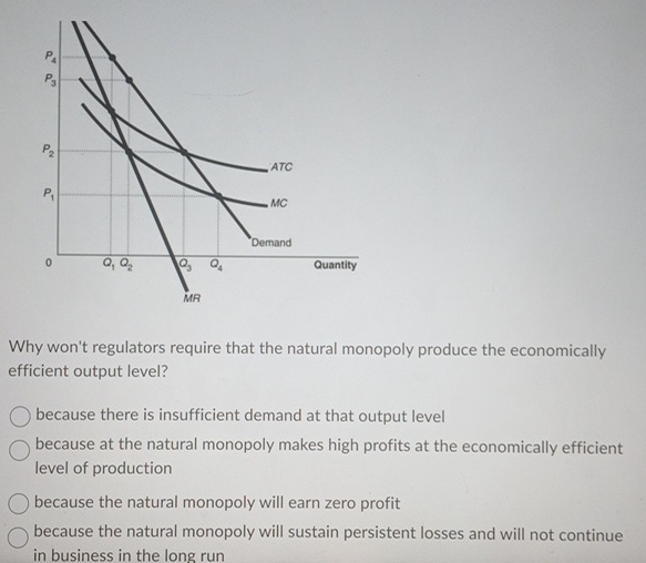 Solved Why won't regulators require that the natural | Chegg.com