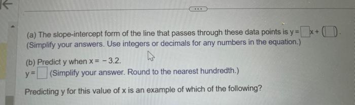 Solved The table lists data that is exactly linear. (a) Find | Chegg.com