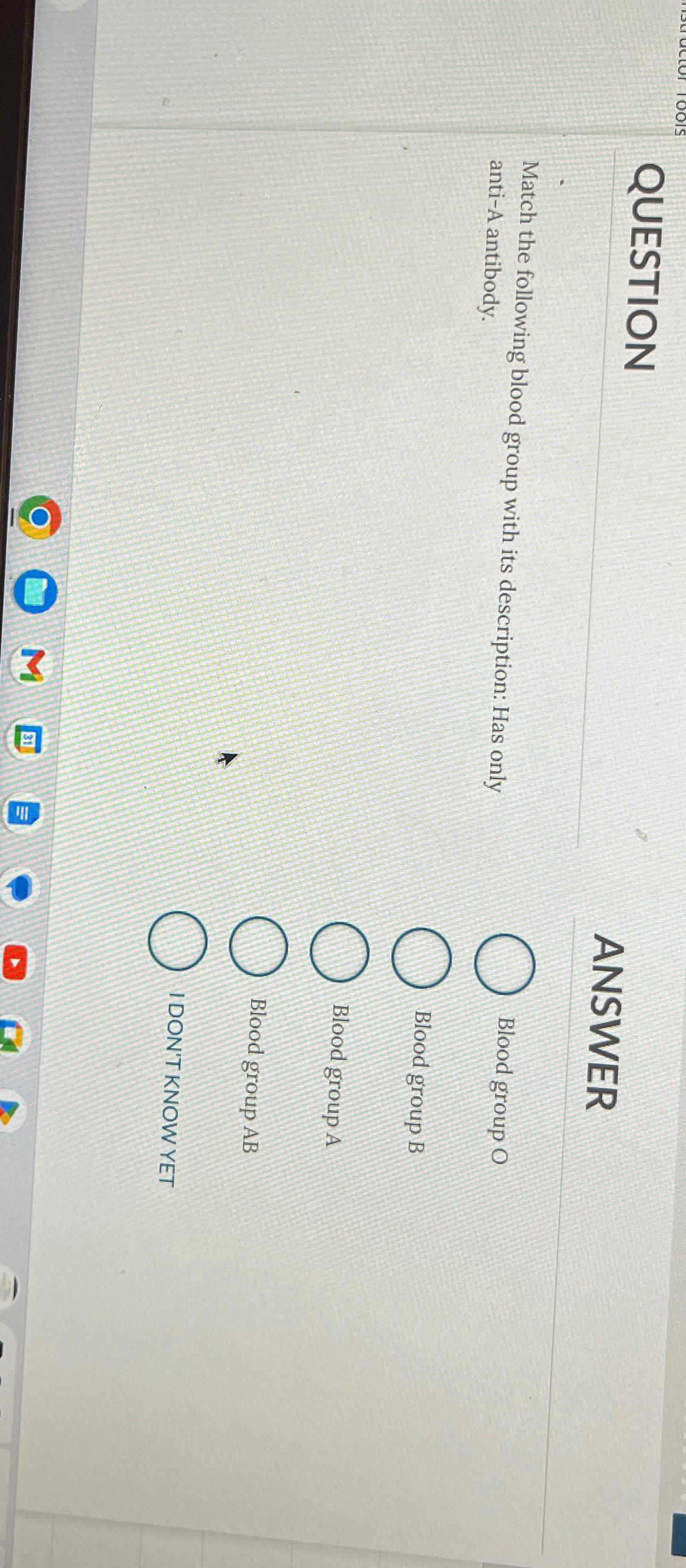 Solved QUESTIONANSWERMatch the following blood group with | Chegg.com