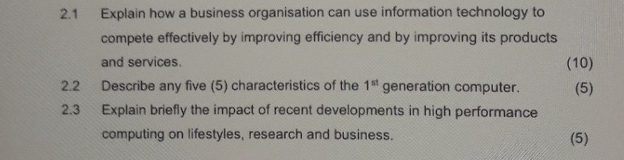 Solved 2.1 ﻿Explain how a business organisation can use | Chegg.com