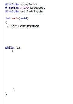 Solved ATMega32 microcontroller has been interface with four | Chegg.com