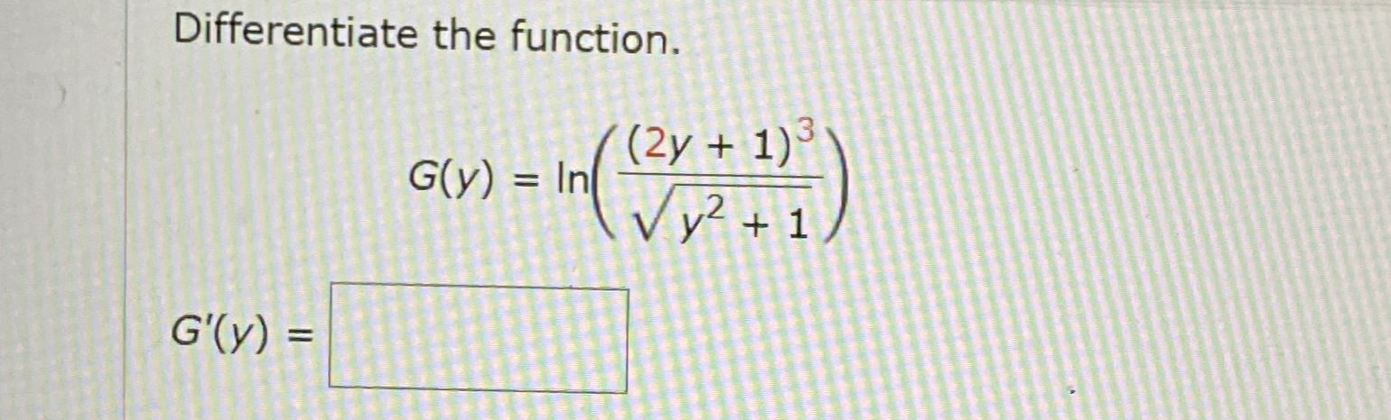 Solved Differentiate the | Chegg.com Solved Differentiate the | Chegg.com