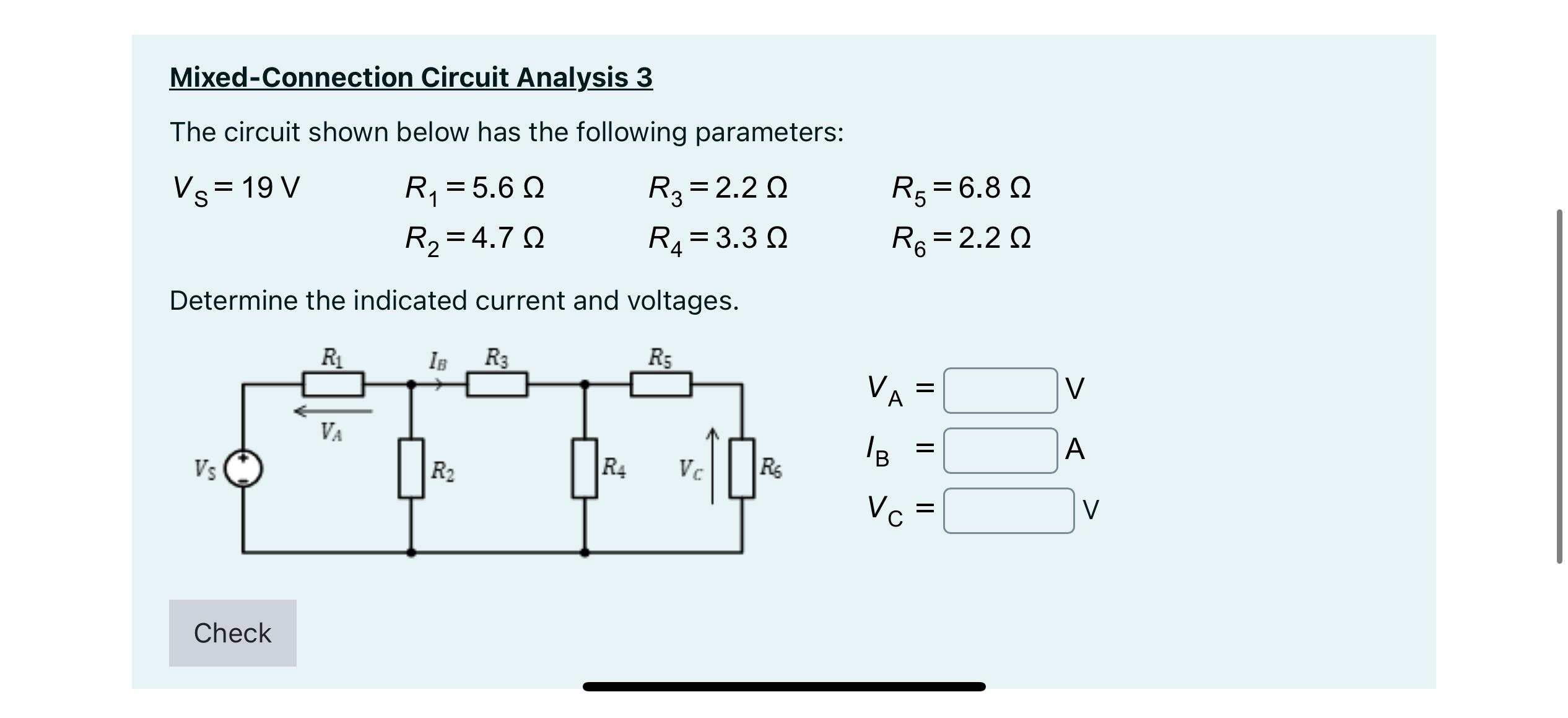Solved Mixed-Connection Circuit Analysis 3The circuit shown | Chegg.com
