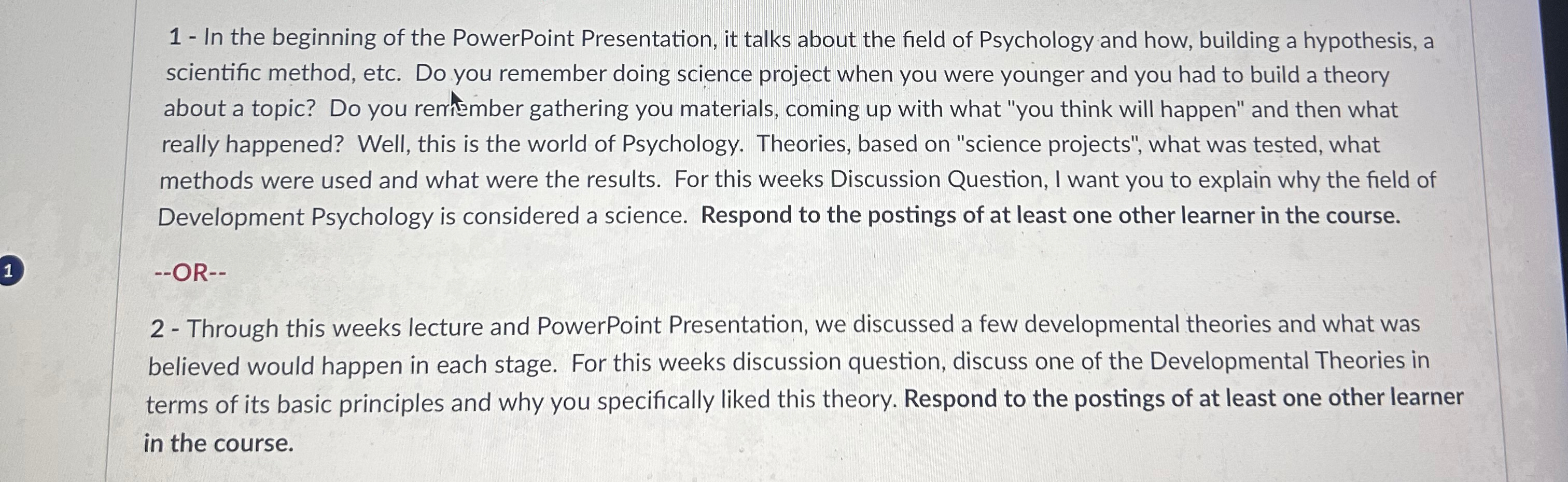 Solved 1 - ﻿In the beginning of the PowerPoint Presentation, | Chegg.com