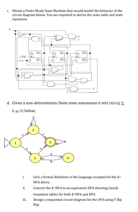 c. Obtain a Finite Mealy State Machine that would | Chegg.com