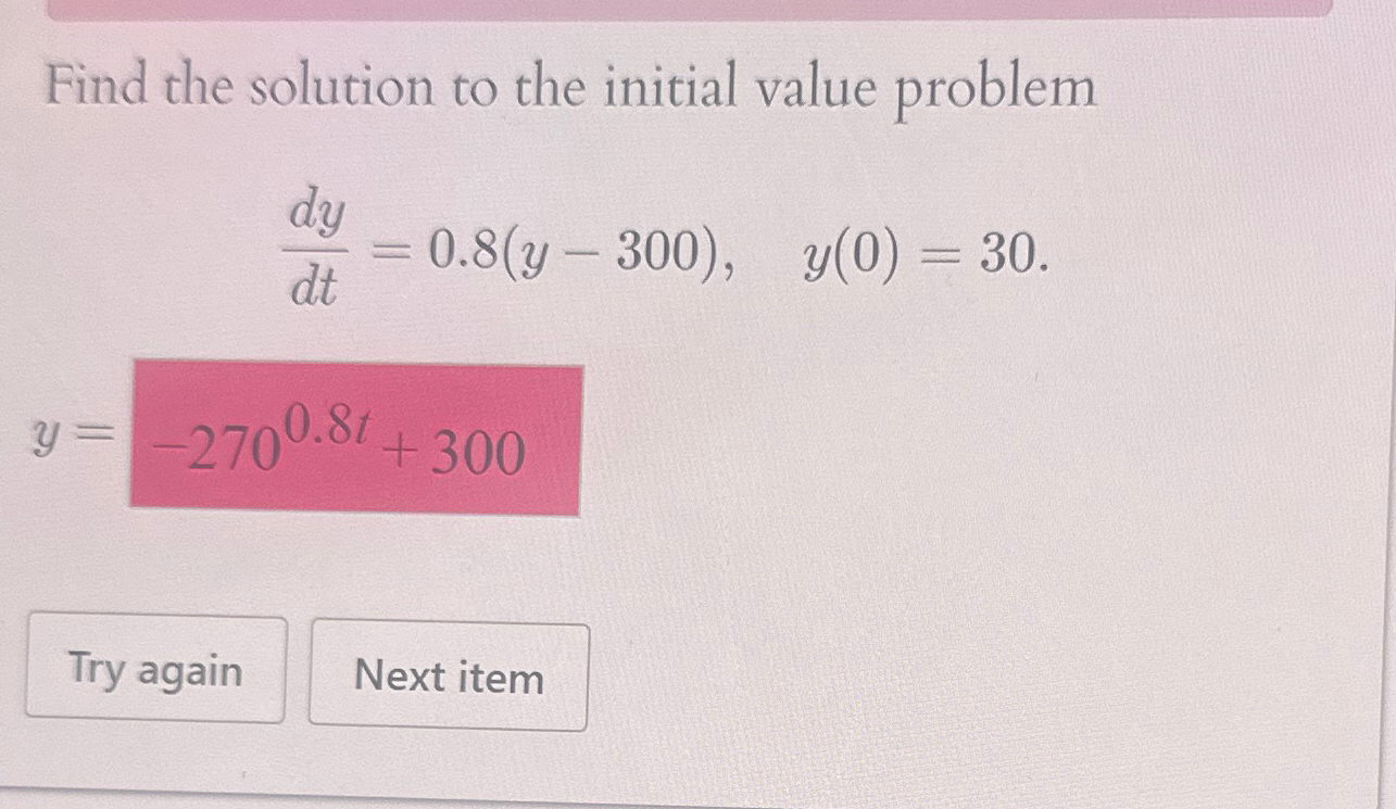 Solved Find The Solution To The Initial Value 5152