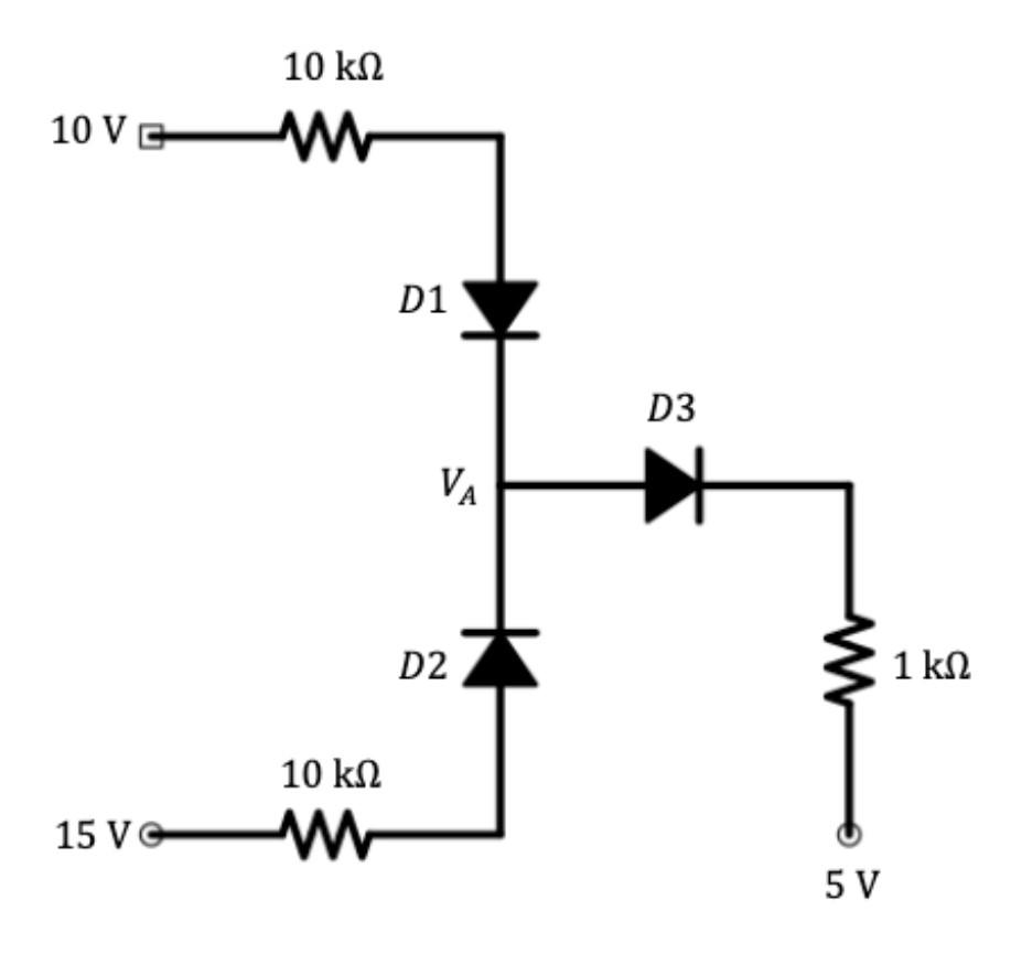 Solved Determine which diodes are on and which are off, then | Chegg.com