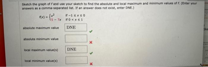 Solved Sketch The Graph Of F And Use Your Sketch To Find The