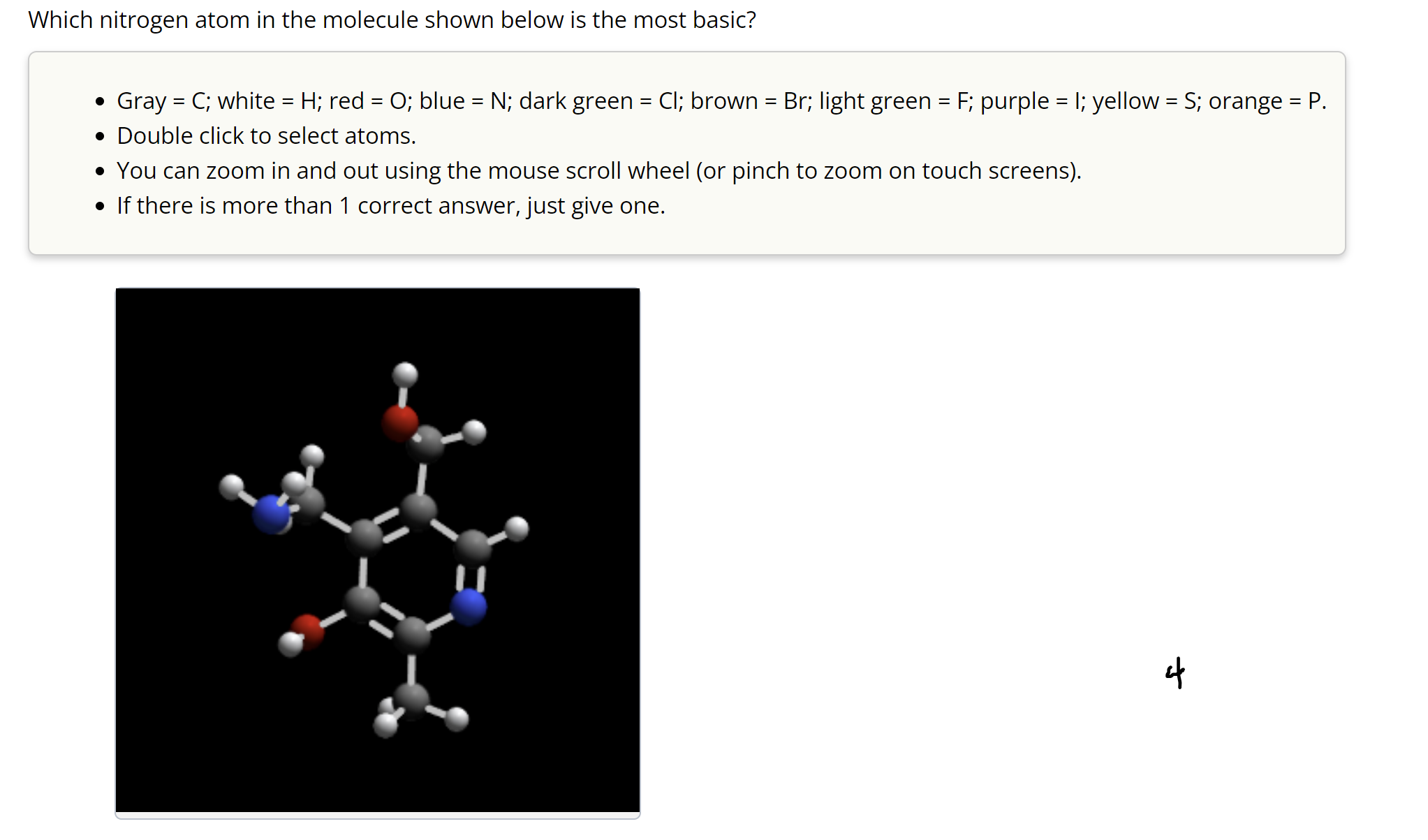 Which nitrogen atom in the molecule shown below is | Chegg.com