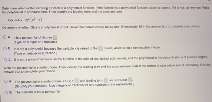 Solved Determine whether the following function is a | Chegg.com