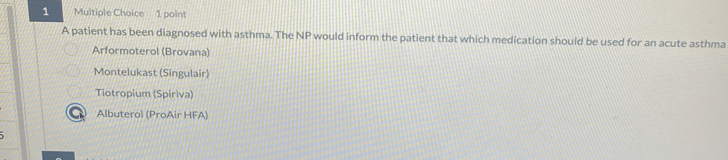 Solved 1Multiple Choice1 pointA patient has been diagnosed | Chegg.com Solved 1Multiple Choice1 pointA patient has been diagnosed | Chegg.com